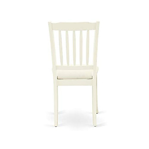 East West Furniture WEDA7-WHI-C Dining Room Table Set, 7-Piece