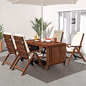 Ikea Applaro Reclining Chair Outdoor Brown Foldable 702.085.39