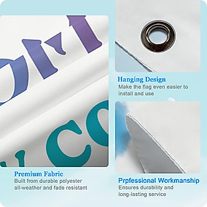 Custom Flag 3x5 FT Personalized Flags Banners Create Your Own Flag with Photo Text Logo Customizable Double-sided Flag with Vivid Color and Double Stitched for Room Outdoor Garden