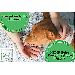 Seizure Support and Calming Aid for Dogs and Cats - All Natural Epilepsy and Seizure Aid. Hemp, Ashwagandha, Blue Vervain, Valerian, L-tryptophan, L-Taurine, Chamomile, Milk Thistle, Turmeric.