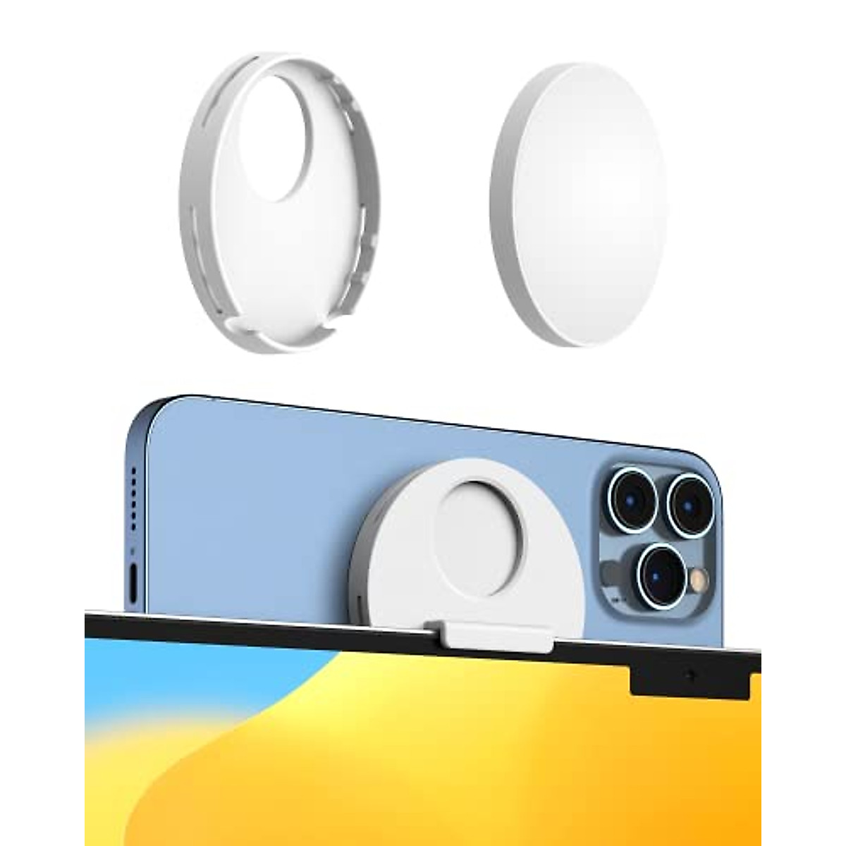 Fumuxry Continuity Camera Mount for MacBook Air, Pro Compatible with Magsafe for iPhone 14/13/ 12 Series, iPhone Webcam Mount for iOS 16 & macOS Ventura