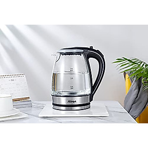 Electric Kettle,kettle water boiler,Auto Shut Off, Blue LED Light,1.8L Cordless 360° Base,One-Handed Operation Easy To Use,Aiosa Electric Kettles…
