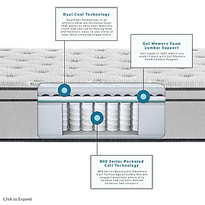 Beautyrest BR800 12 inch Plush Euro Top Mattress, King, Mattress Only