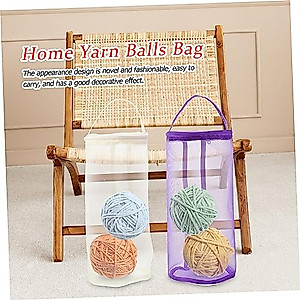KONTONTY 2pcs Wool Storage Bag Knitting Needle Bag Crochet Bags Bag Organizer for Tote Crochet Bowl Holder Mesh Bags Yarn Storage Baskets Knitting Tool Bag Woolen Yarn Organizer Nylon