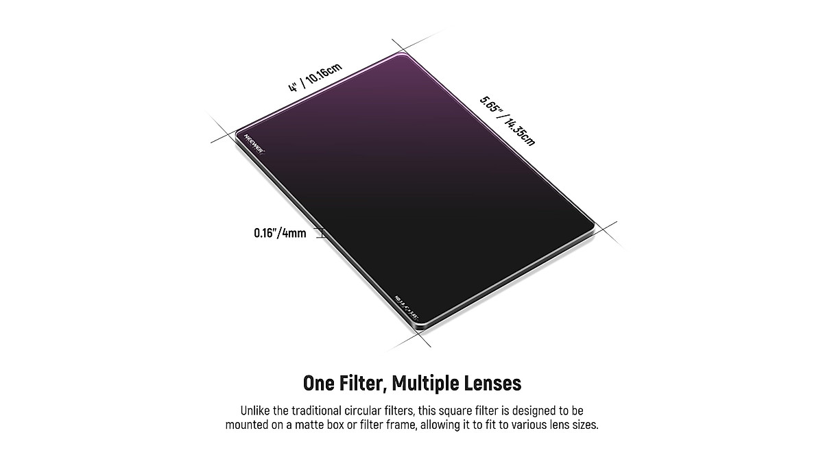NEEWER ND1.8 Square ND Filter for Tilta & SmallRig Matte Boxes