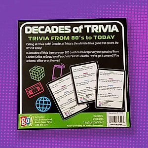 Go! Games, Decades of Trivia Game