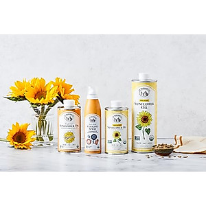 La Tourangelle, Organic High Oleic Sunflower Oil, Neutral Oil For Medium to High Heat Cooking and Skin Care, Non GMO, Pesticide and Chemical Free, 16.9 Fl Oz