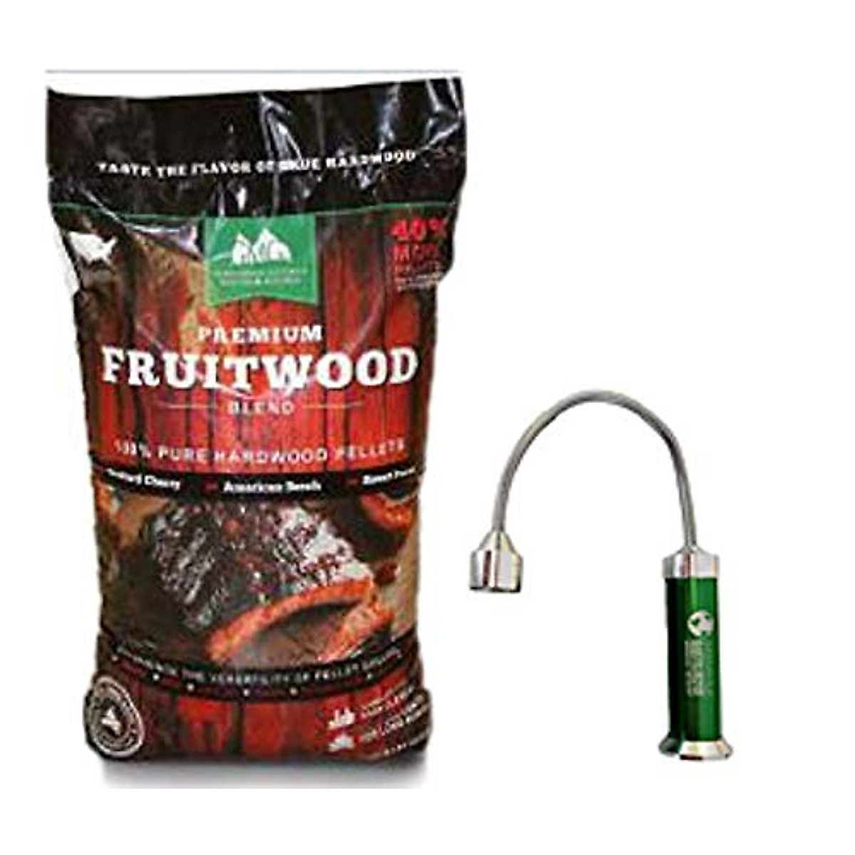 Green Mountain Grills Fruitwood Blend Pellets with Free Grill Light GMG-2003