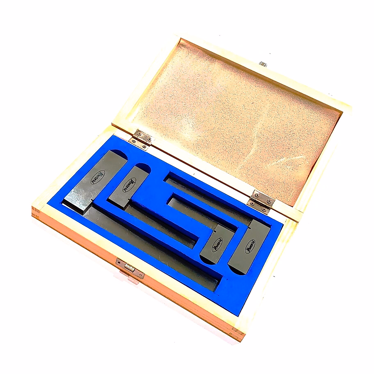 Assorts' Precision Machinist 2"/ 3"/ 4" & 6" Inches Steel Try Square DIY General Workshop Tools (Set of 4 Sizes) for Metal & Wood Workers-Supplied in a Plastic Box