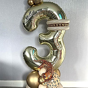 Champagne Gold Number 30 Balloons, 40 Inch Light Gold Foil Number 3 & 0 Balloons for Women, Self Inflating 30th Birthday Balloons for 30 Year Old Men Anniversary Birthday Party Decorations Supplies