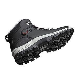 Tsuukuie Men's Hiking Boots Snow Sports Boots High Top Outdoor Waterproof Work Boots