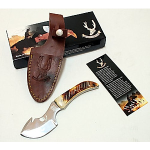 Lastworld 7.5" Skinner Knife Bone Handle Series Sharp Hunting Knife