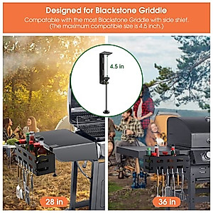 Shansis Griddle Caddy, Grill Caddy for Blackstone Griddle Accessories, Removable Griddle Caddy for 28"/36" Blackstone Griddles/Prep Cart, Hanging Caddy Free from Drill Hole BBQ Caddy
