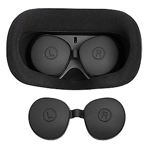 Ytaland VR Lens Cover for Oculus Quest 2 Dust Proof Cover for Oculus Quest 2 Anti-Dust Silicone Lens Protector (Black)