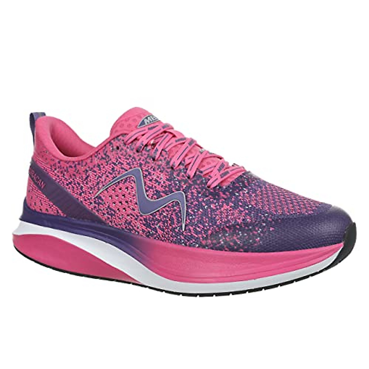 MBT Women's Huracan-3000 Rocker Bottom Running Shoe, Grey/Pink - 6 M US