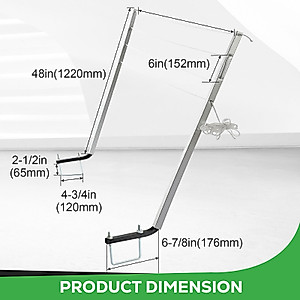 KUAFU RV Clothes Drying Rack Bumper-Mounted Clothesline Compatible with 4" Square RV Bumpers Versatile Clothes Line Aluminum Powder Coated Silvery