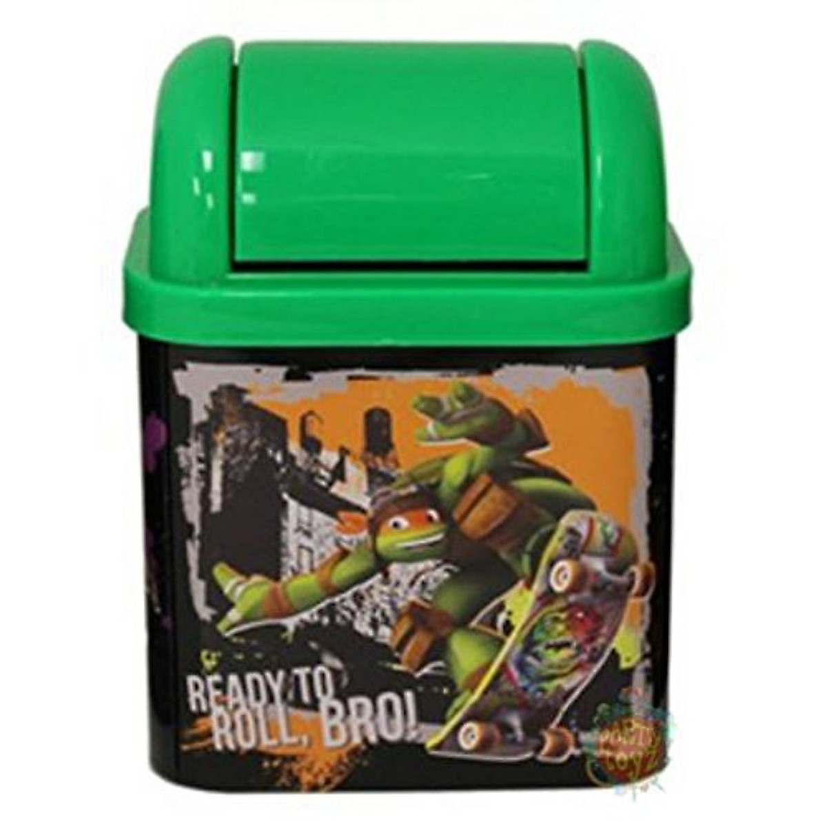 Teenage Mutant Ninja Turtles Desktop Waste Bin Tin -"Ready To Roll"