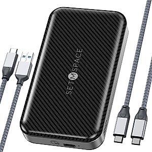 SETMSPACE External Hard Drive, External SSD 1T, Portable Hard Drive 40Gbps | 3126MB/s, USB C Hard Drive for Storage and Backup, High-End Solid State External Hard Drive for Mac, Xbox [LP40-1T]