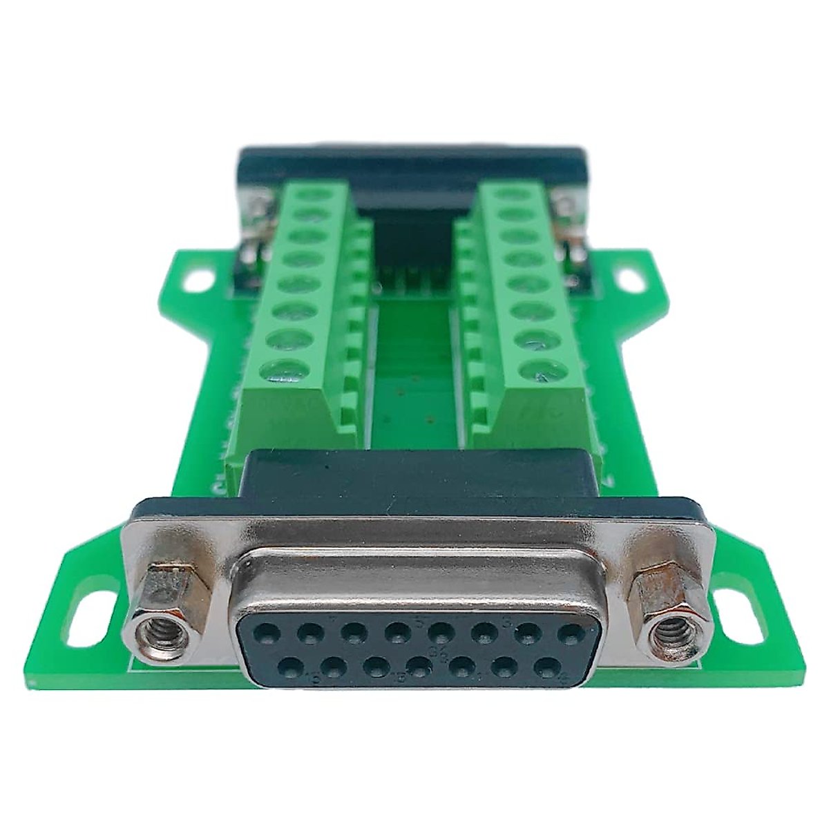 Jienk DB15 Male to Female Terminal Breakout Board, RS232 D-SUB Serial to 15pin Port Terminal Block Gender Changer Connector