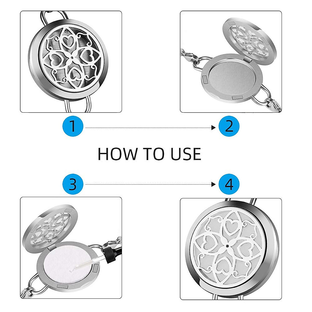 PH PandaHall Unscented Aroma Pads, 50 Pack 1.1x0.8 Aroma Oil Refill Pads Microfibre Perfume Diffuser Pad for Home Electronic Equipment Locket Scent Ball Plug-in Diffuser