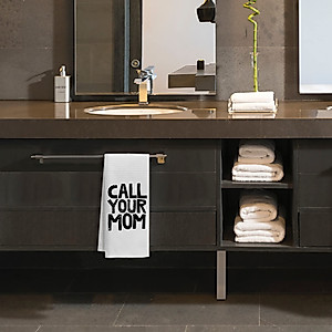 Voatok Minimalist Call Your Mom Bath Towel,Graduation Gifts Decorative Towel,College Dorm Room Towel Decor,Freshman Gifts
