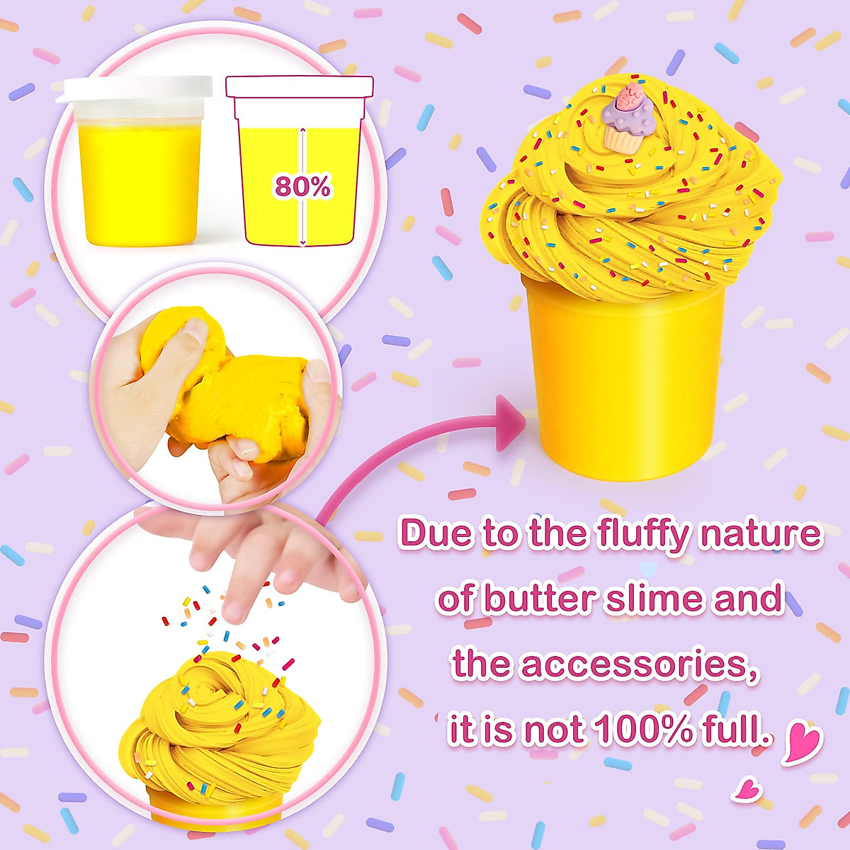 Valentines Day Cards for Kids- 24 set of Butter Slime with Valentine's Day Card Bulk, School Classroom Valentine's Gifts Exchange, Valentine's Party Favors for Kids, Valentine's Prizes