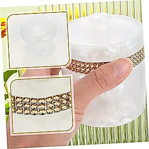 Cabilock Resin Swab Box Storage Boxes with Lids Toothpick Dispenser for Home Candy Jars with Lids Snack Jars Resin Swab Container Swabs Pad Can Cotton Swab Holder Cotton Pad Container 3pcs