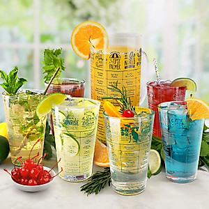 Fred GOOD MEASURE Cocktail Recipe Glass, Whiskey