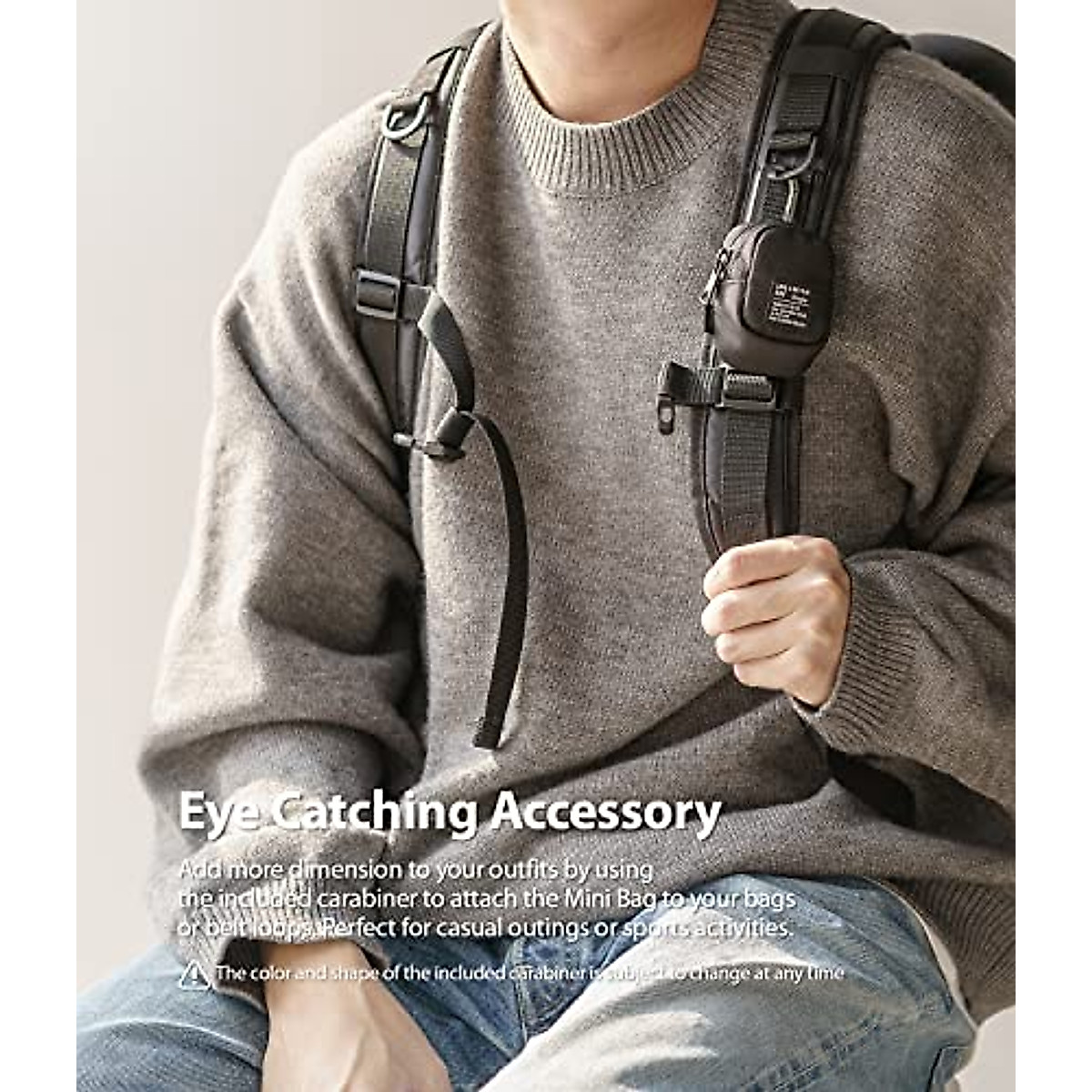 Ringke Mini Pouch [Block] Nylon Carrying Pouch Small Bag for AirPods, Galaxy Buds, Earphones, Cards, ID - Black