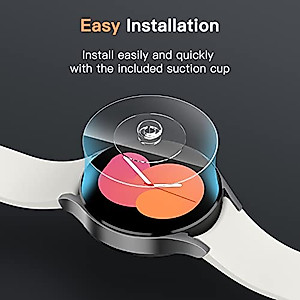 JETech Screen Protector for Samsung Galaxy Watch 5/4 44mm, Tempered Glass 2.5D Round Edge, HD Clear, 3 Pack
