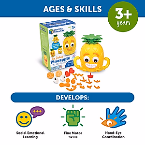 Learning Resources Big Feelings Pineapple - 30 Pieces, Ages 3+ Social Emotional Learning Toy For Boys and Girls, Body Awareness, Toddler Learning Toys