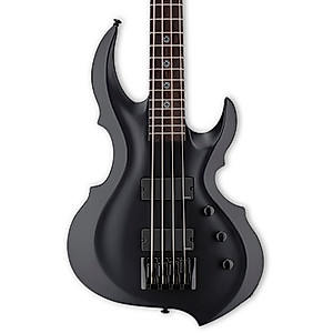 ESP LTA604FRXBLKS-KIT-2 Tom Araya Signature Series 604FRX Electric Bass, Black Satin