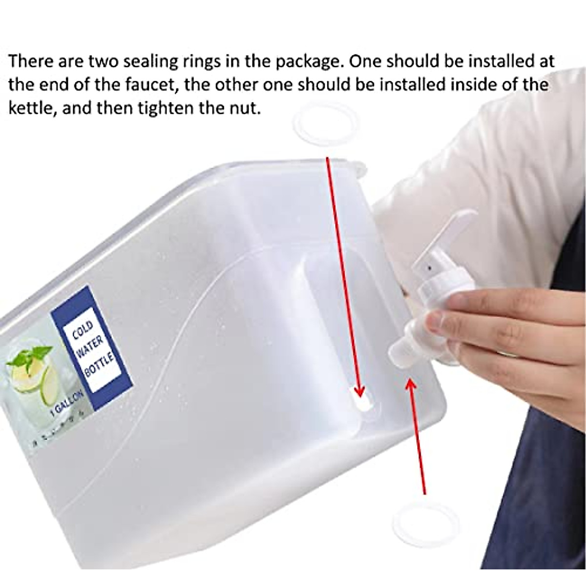 Plastic Drink Dispenser, Beverage Dispenser With Spigot, 1 Gallon Iced Juice Lemonade Dispenser For Party Daily Use, Milk Dispenser For Fridge Gallon, Small Water Dispensers