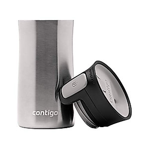Contigo Unisex's Pinnacle Autoseal Thermobecher, Edelstahl-Reisebecher, Isolierbecher, auslaufsicher, Kaffeebecher to Go, Travel Mug mit Easy-Clean-Deckel, BPA-frei, 300 ml, Stainless Steel