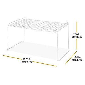 Whitmor White Wire Stacking Shelf Large