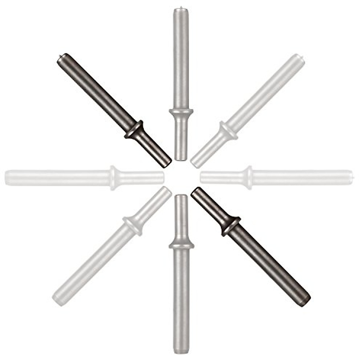 Heavy Duty 2pcs Rivet Set, Abuff Pneumatic Air Rivet Hammer Set for Shank 0.401 Chisel/Air Hammer Rivet Bits