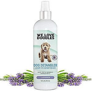 We Love Doodles Dog Detangler Spray - Leave-in Conditioner for Dogs - Dog Detangling Spray - Dematting Spray for Dogs - Tangle Remover - Made in The USA - Large 16 fl oz (Lavender)