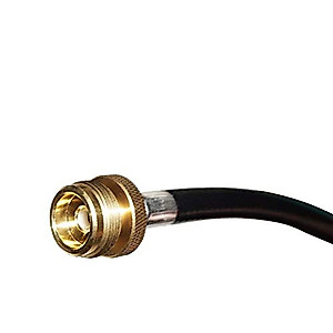 DozyAnt 4 Feet Propane Adapter Hose 1 lb to 20 lb Converter Replacement for QCC1/Type1 Tank Connects 1 LB Bulk Portable Appliance to 20 lb Propane Tank - Certified