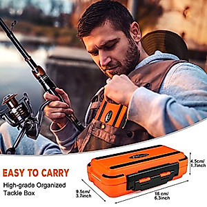 PLUSINNO 253pcs Fishing Accessories Kit, Fishing Tackle Box with Tackle Included, Fishing Hooks, Fishing Weights Sinkers, Spinner Blade, Fishing Gear for Bass, Bluegill, Crappie, Fishing