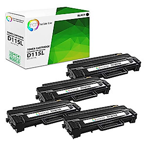 TCT Premium Compatible Toner Cartridge Replacement for Samsung MLT-D115L Black High Yield Works with Samsung Xpress SL-M2620 2620ND 2820DW 2820ND Printers (3,000 Pages) - 4 Pack