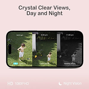 Sense-U Baby Security Camera 2 for Outdoor or Indoor, HD Smart Monitor for Baby, Pet, Human, with Night Vision, PIR Motion Detection, Siren Alarm, No Monthly Fee