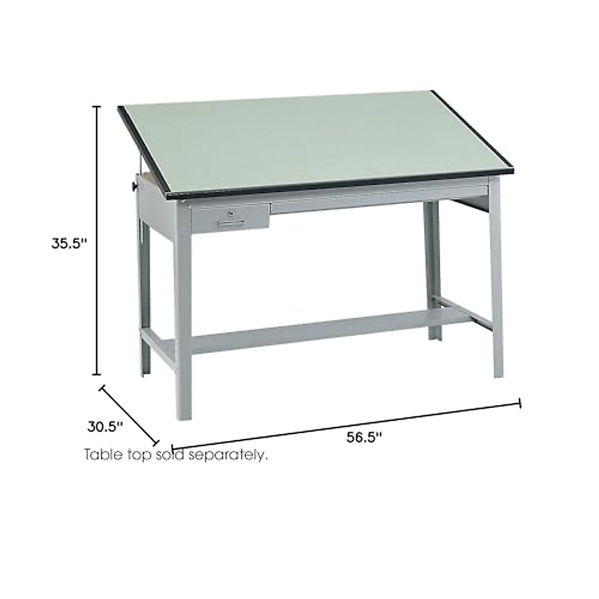 Safco Products 3962GR Precision Drafting Table Base for Use with 3952, 3953 Table Top, Sold Separately, Gray