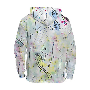 Graphic Hoodies Men Letter Printed Tie Dye Gradient Fleece Mens Sweatshirt Thick Funny Hunting Pullover Hoodie Design Light Weight Winter Hooded 01 White 4Xl