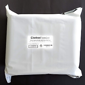 Kelkaa 16oz HDPE Durable Plastic Squeeze Bottles with Yorker Red Cap Natural Clear Bottles for Food, Crafts, Any DIY Liquid Products, Multi Purpose Refillable Bottles (Pack of 10)