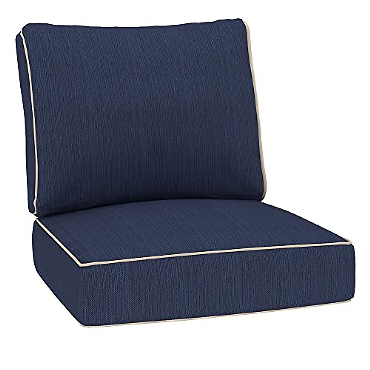 Creative Living Sofa 24x24 Outdoor Deep Seating Refresh Patio Replacement Cushions, 3 Count (Pack of 1), Indigo