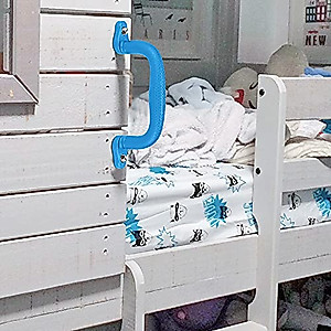 Playset Handles Playground Slide, SELEWARE Safety Hand Grips Bar for Outdoor Playhouse, Jungle Gym, Climbing Frame and Treehouse. Backyard Swing Set Accessories for Kids, SELEWARE Blue