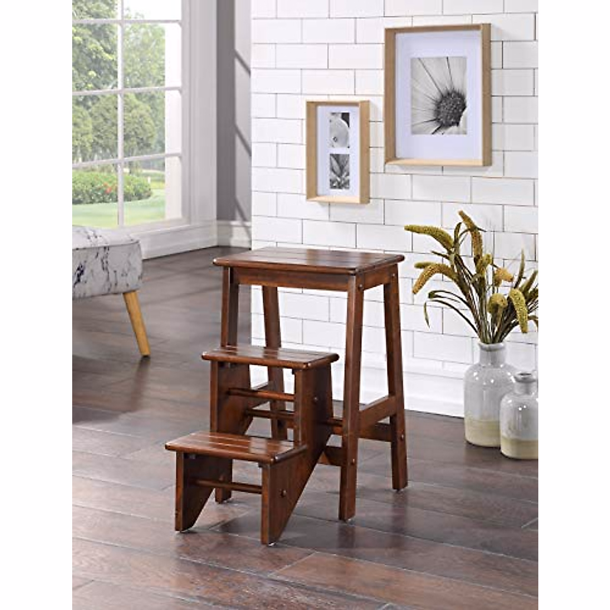 Boraam Step Stool, 24-Inch, Cappuccino