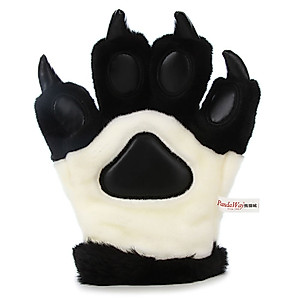 1 Pairs Cute Simulation Panda paw Plush Toy Tiger paw Plush Gloves