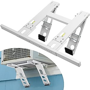 getlstub Air Conditioner Support Bracket, Adjustable Window AC Bracket, No Drilling, Heavy Steel Air Conditioner Stand Fit Most Single or Double-Hung Windows, Hold Up to 220lbs