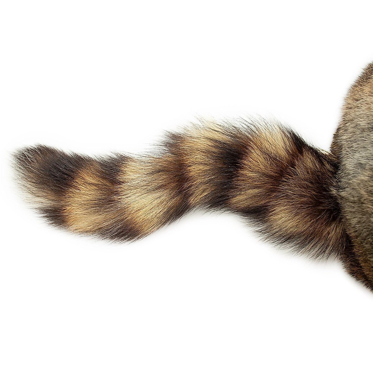 surell Coonskin Davy Crockett Hat - 100% Real Rabbit Fur Hat - Rabbit Fur Crown - Raccoon Tail Hat - Genuine Fur Crown - Unisex Winter Hat for Cold Weather - Brown